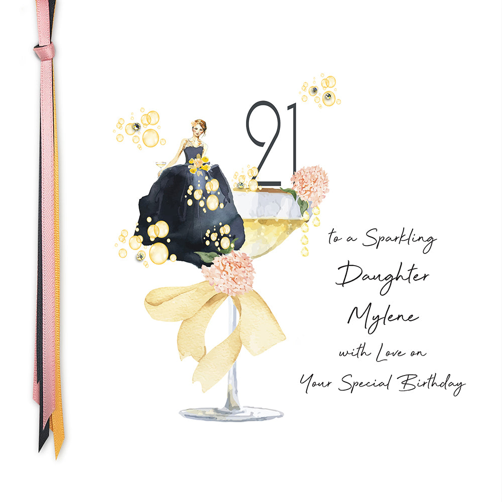 21 to a Sparkling Daughter with Love on Your Special Birthday (Lady Co – Five Dollar Shake