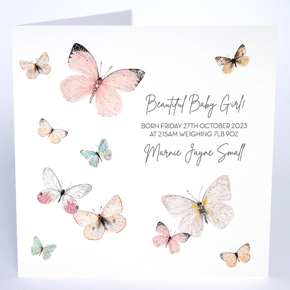 Online Printable Cards Baby Butterfly Butterfly Flag USA Colors Card