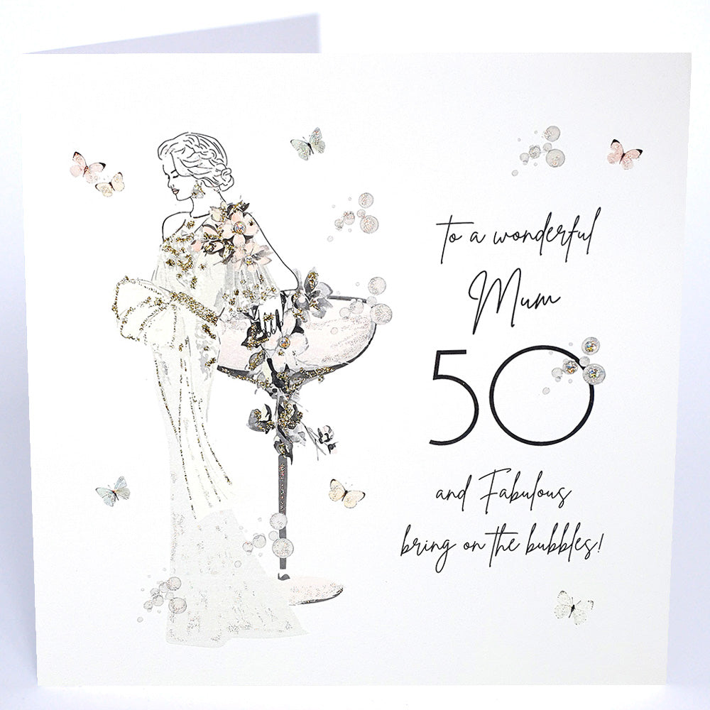 To a Wonderful Mum 50 and Fabulous, Bring on the Bubbles! – Five Dollar ...